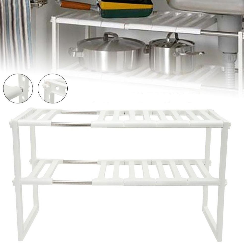 Adjustable Double Layer Kitchen Dish Storage Rack – Central Array